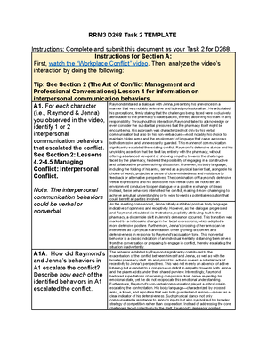 RRM3 D268 Task 3 paperwork (1) - RRM3 D268 Task 3 TEMPLATE Instructions ...