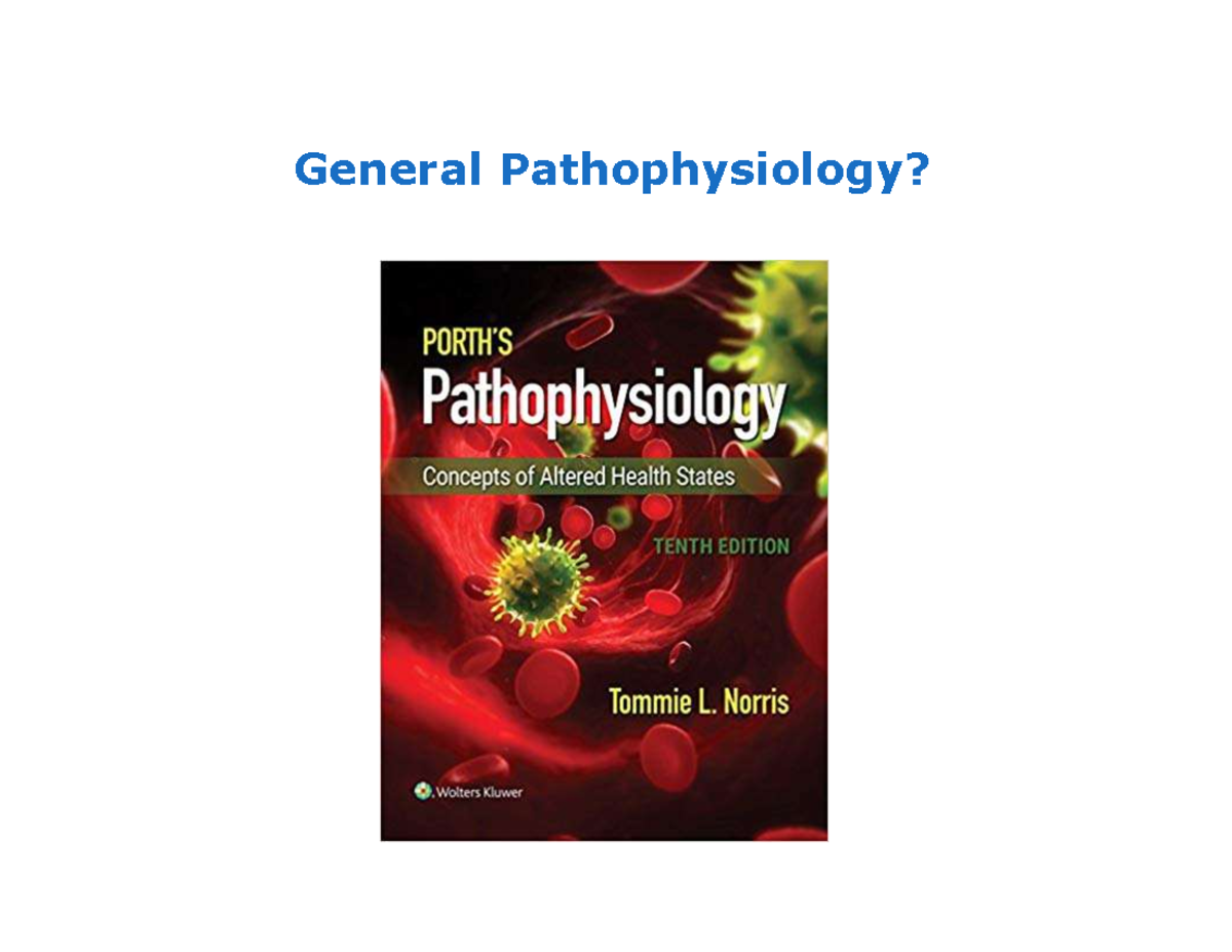Chapter 1 PDF - N/a - General Pathophysiology?General Pathophysiology? General - Studocu