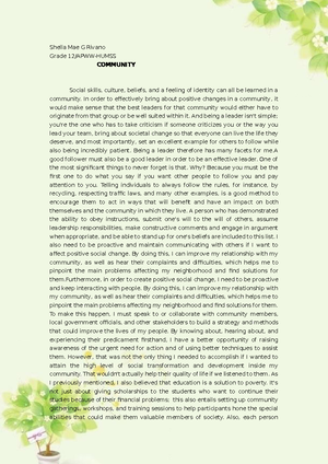 Field Study 1- Table of Contents only - SAN CARLOS COLLEGE Founded 1946 ...