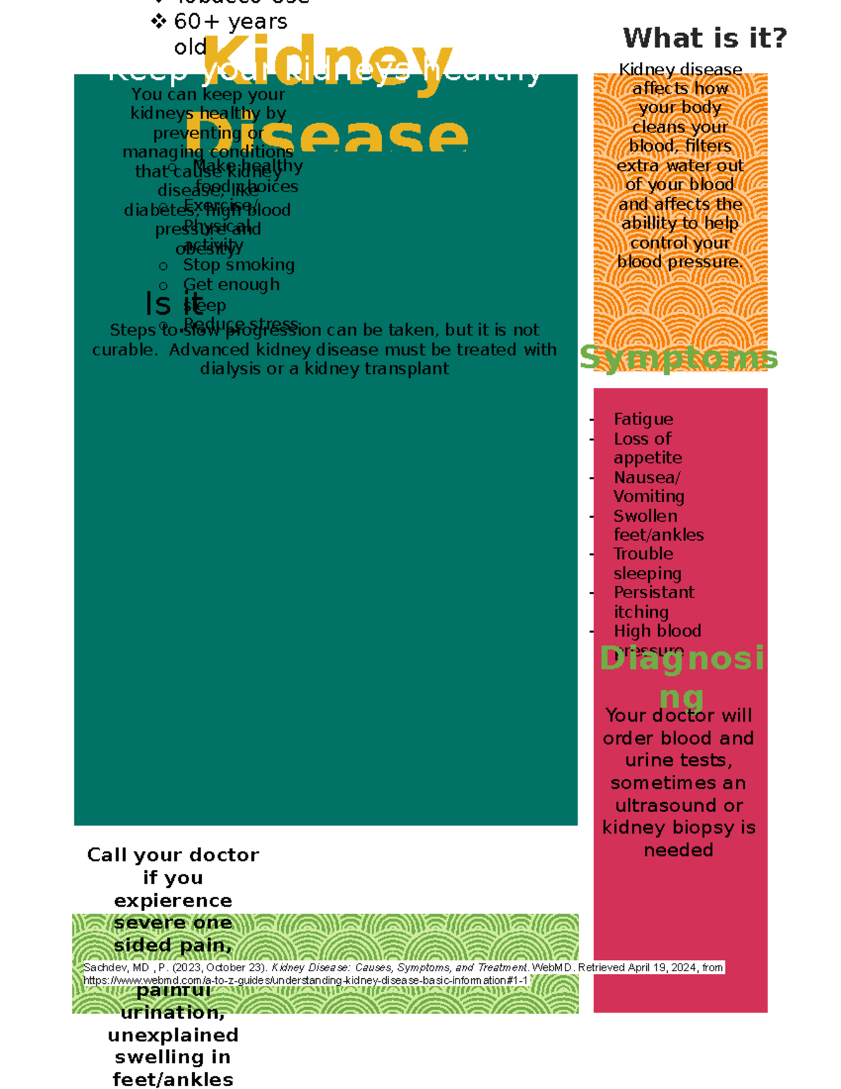 Kidney Disease Flyer - Kidney Disease What is it? Kidney disease ...