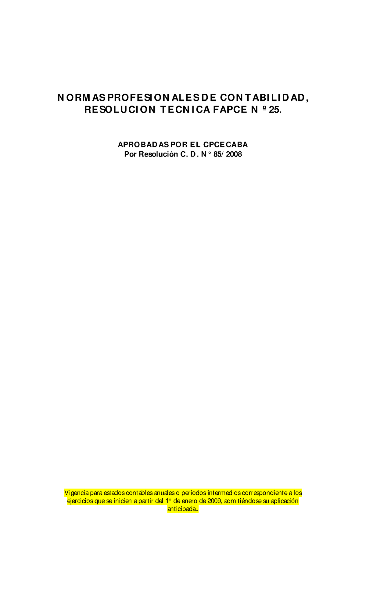 RT Facpce N25 - RT N°25 - NORMAS PROFESIONALES DE CONTABILIDAD ...