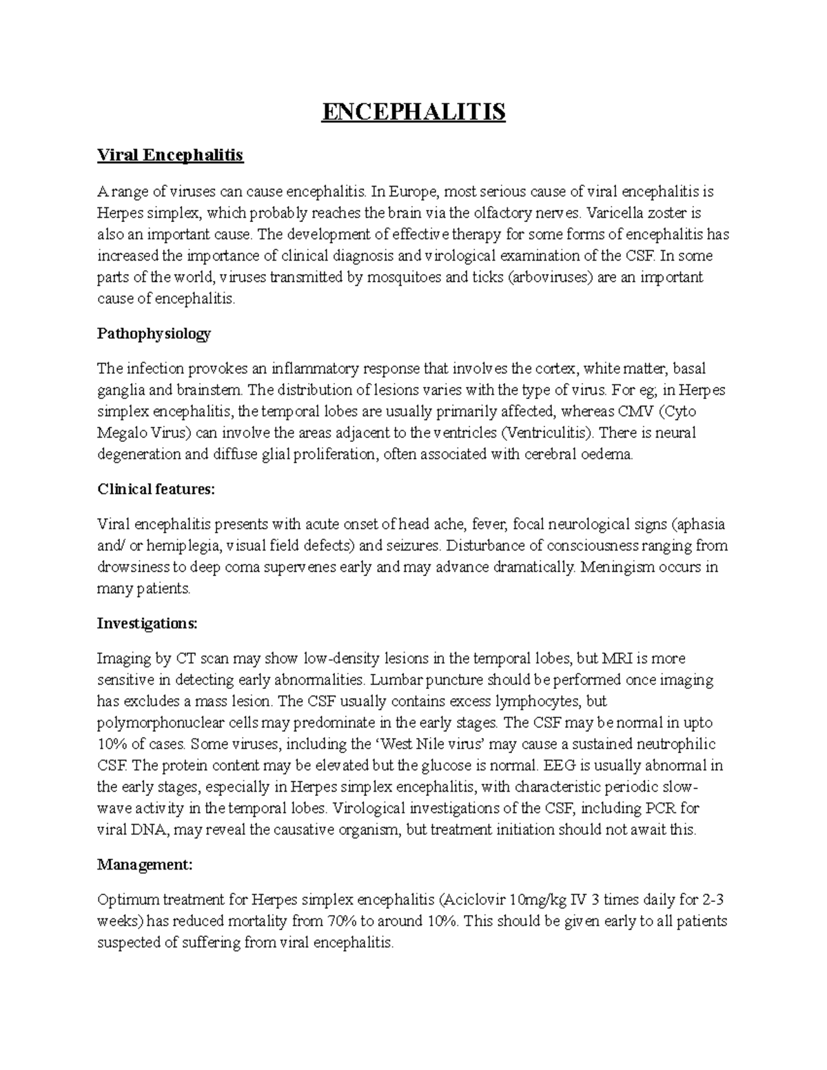 Viral encephalitis pathophysiology and symptoms - Human anatomy and ...