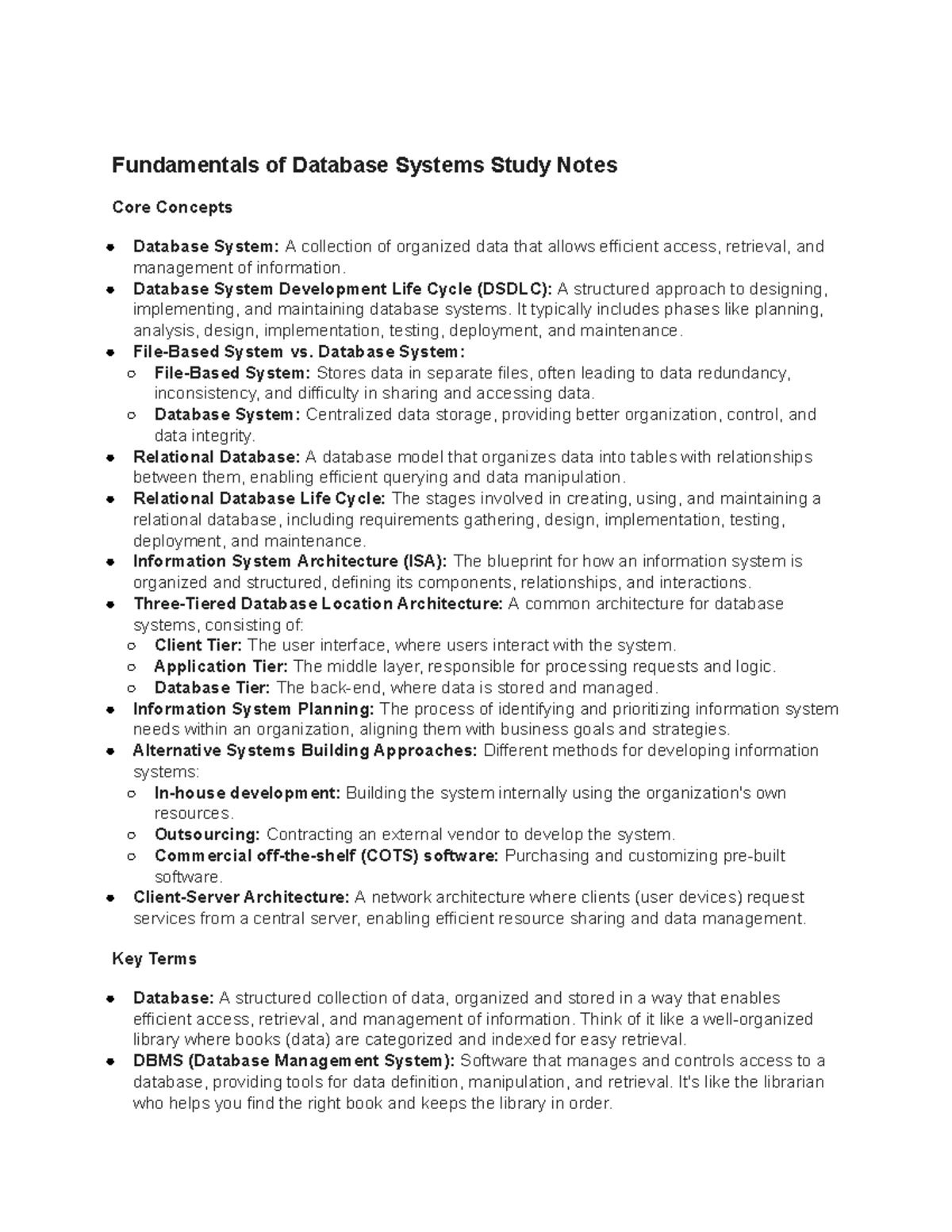 FDS Prelim Long Quiz Reviewer - Fundamentals of Database Systems Study ...