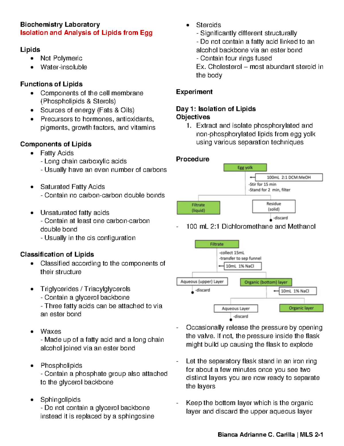 Biochem Lab (Exp 3) - lalala - Bianca Adrianne C. Carilla | MLS 2 ...