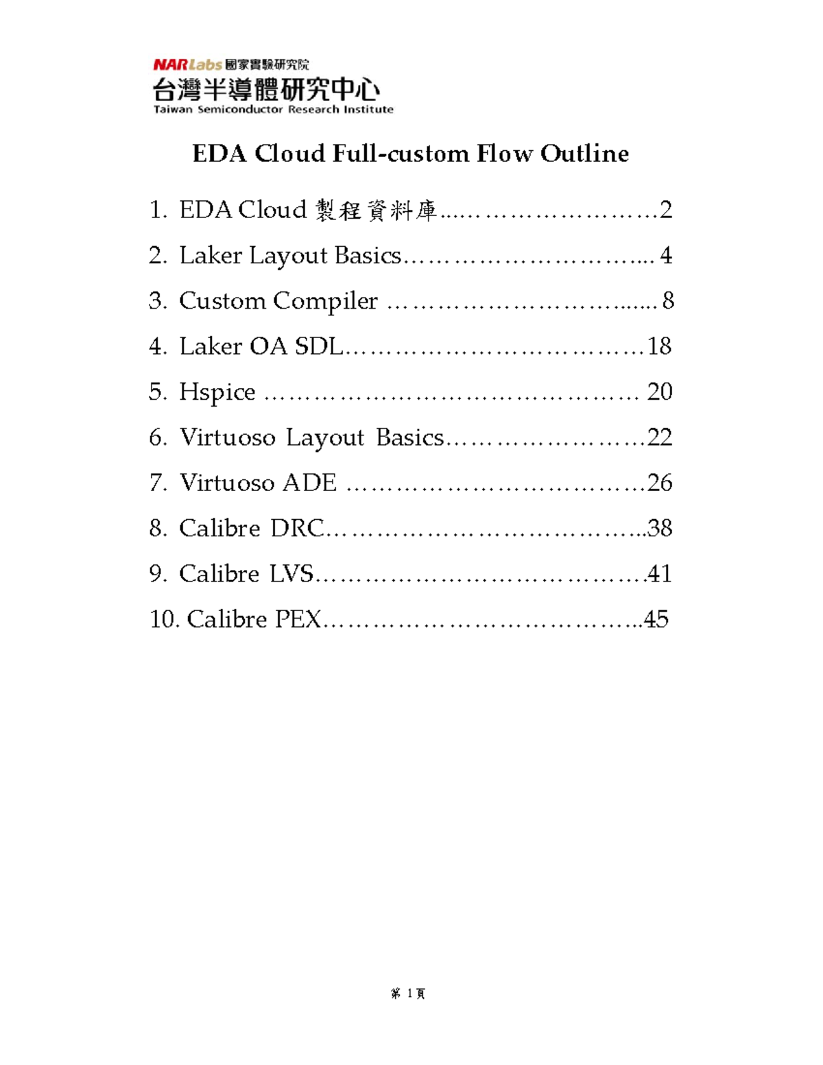 Dsd EDACloud FC v4 8 - dasdasd - EDA Cloud Full‐custom Flow Outline EDA Cloud - Studocu