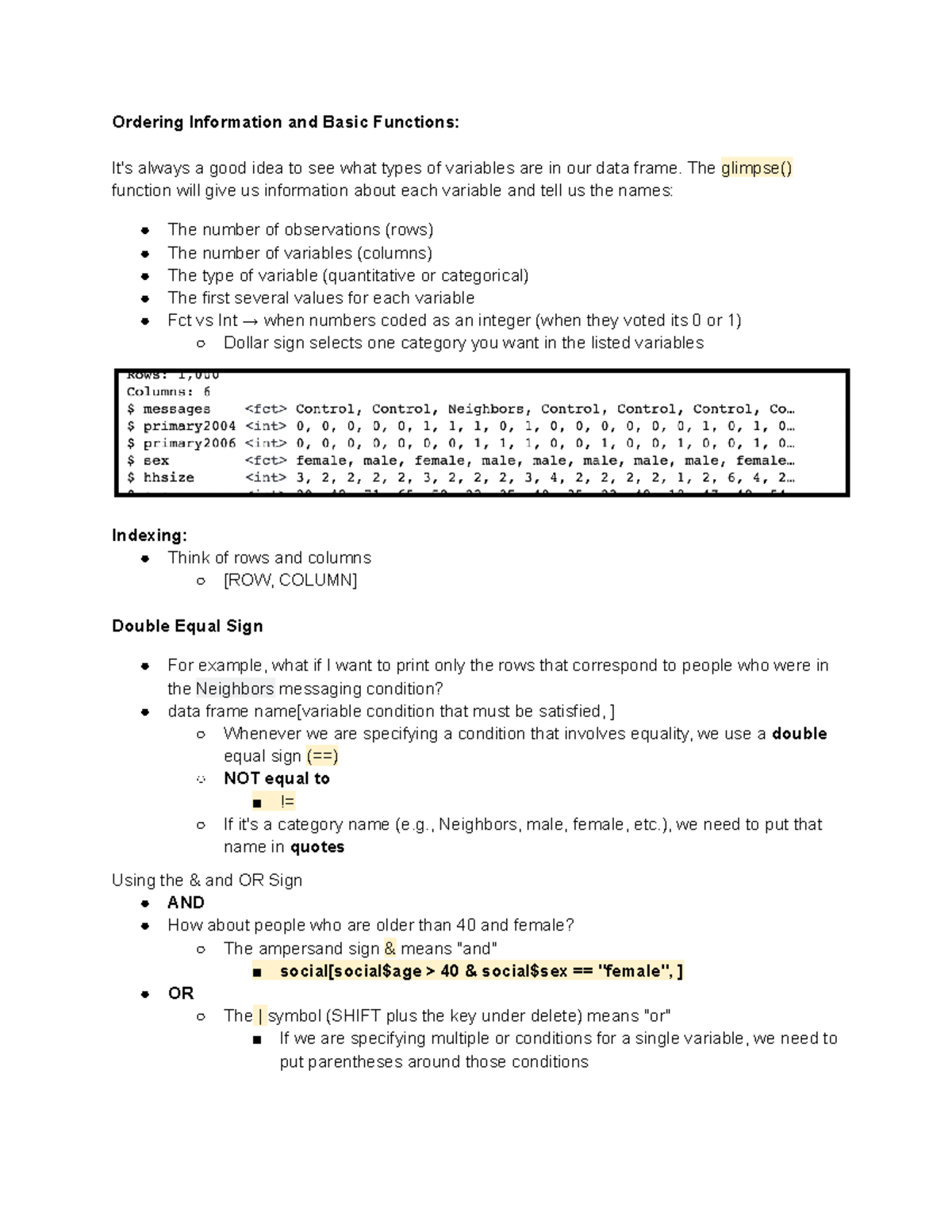 Stats Notes - Building a model and adding explanatory variables ...