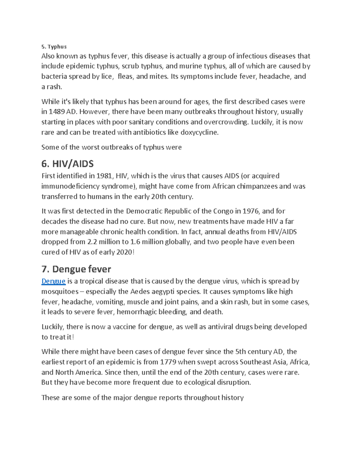 Document 14 - Kelly Crook - Typhus Also known as typhus fever, this ...