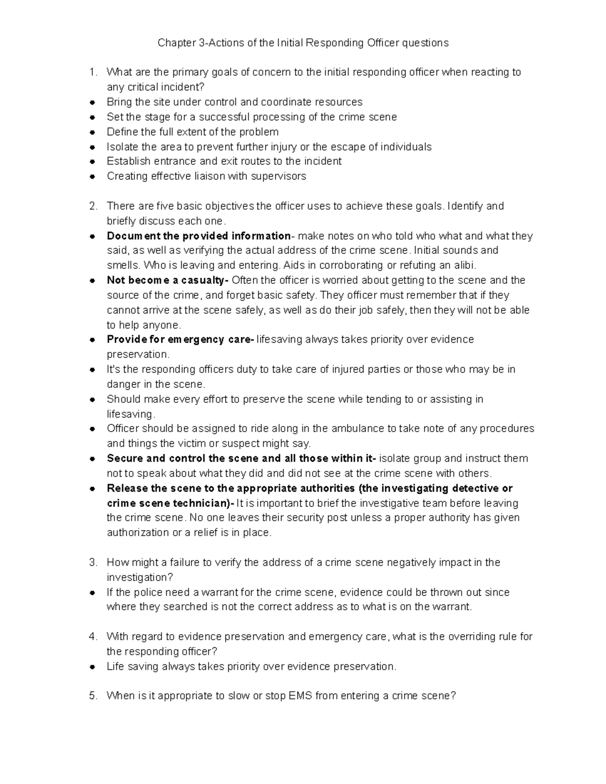 FOID 1006- Chapter 3 questions - Chapter 3-Actions of the Initial ...