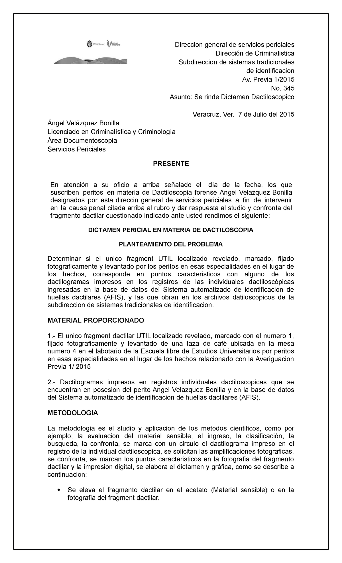 287184052- Dictamen- Dactiloscopia - Direccion general de servicios ...