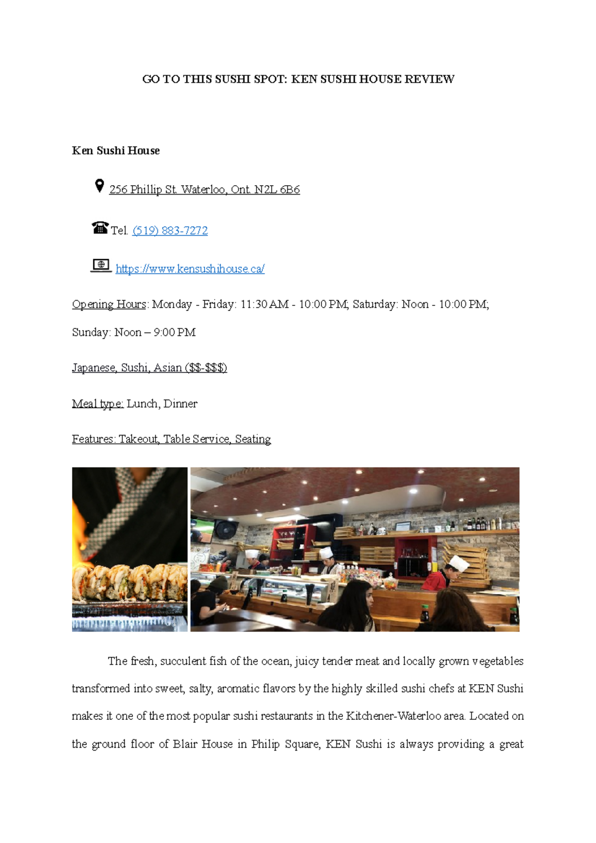 Restaurant Review - GO TO THIS SUSHI SPOT: KEN SUSHI HOUSE REVIEW Ken ...