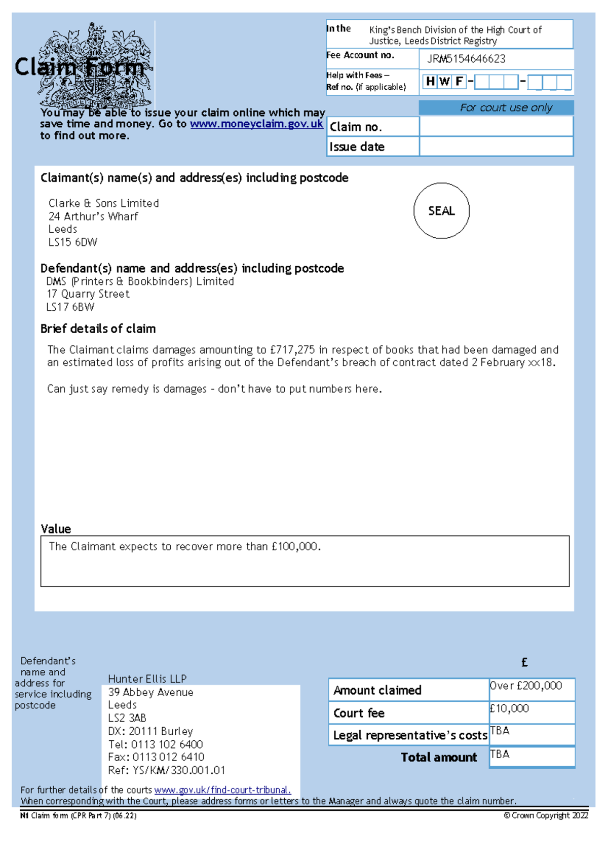 2324 dis ws04 ce01 claim form - Claim Form You may be able to issue ...