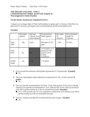 NFA Unit 4 notes - EKU - Unit 4 How Food Becomes You The Body’s Cells ...
