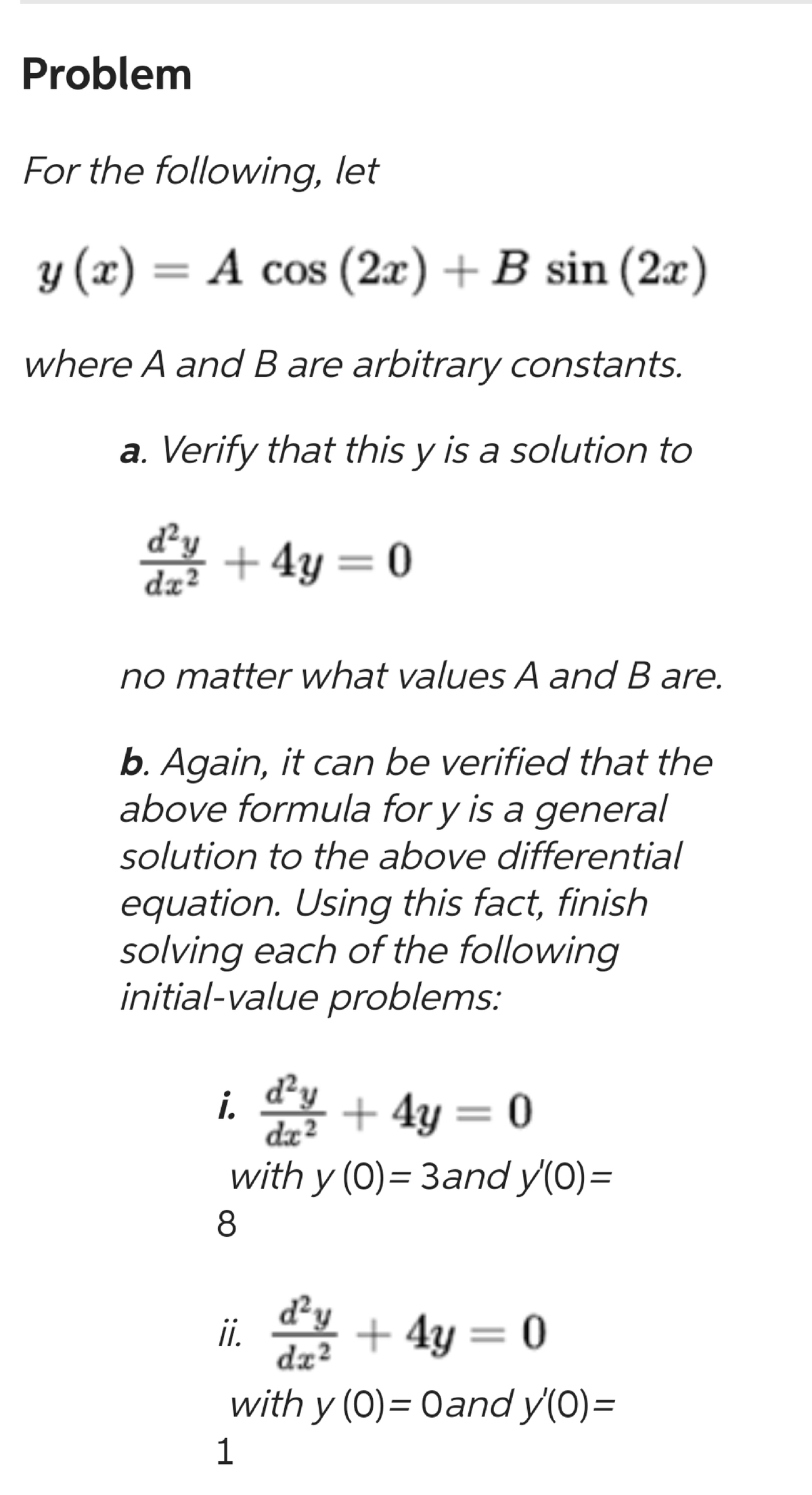Differential Equations Problem - Studocu