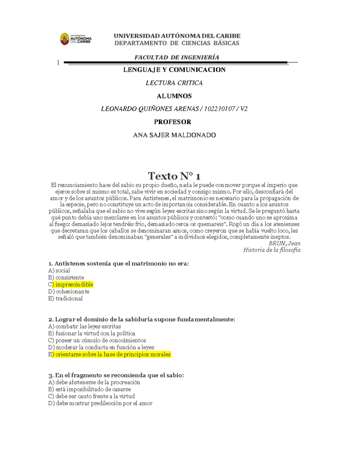 Formativa 1 Lectura Critica - LENGUAJE Y COMUNICACION LECTURA CRITICA ...