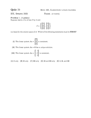 Math 332-Practice-Exam-1-Set-1 - Practice Exam 1, Set 1 MATH 332 Elementary Linear Algebra ...
