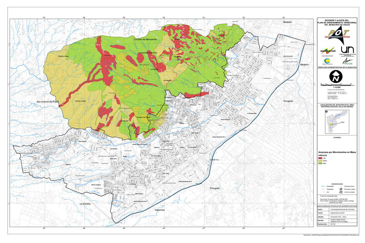 MAPA Amenazas Naturales POR Movimientos EN MASA - REVISIÓN Y AJUSTE DEL ...