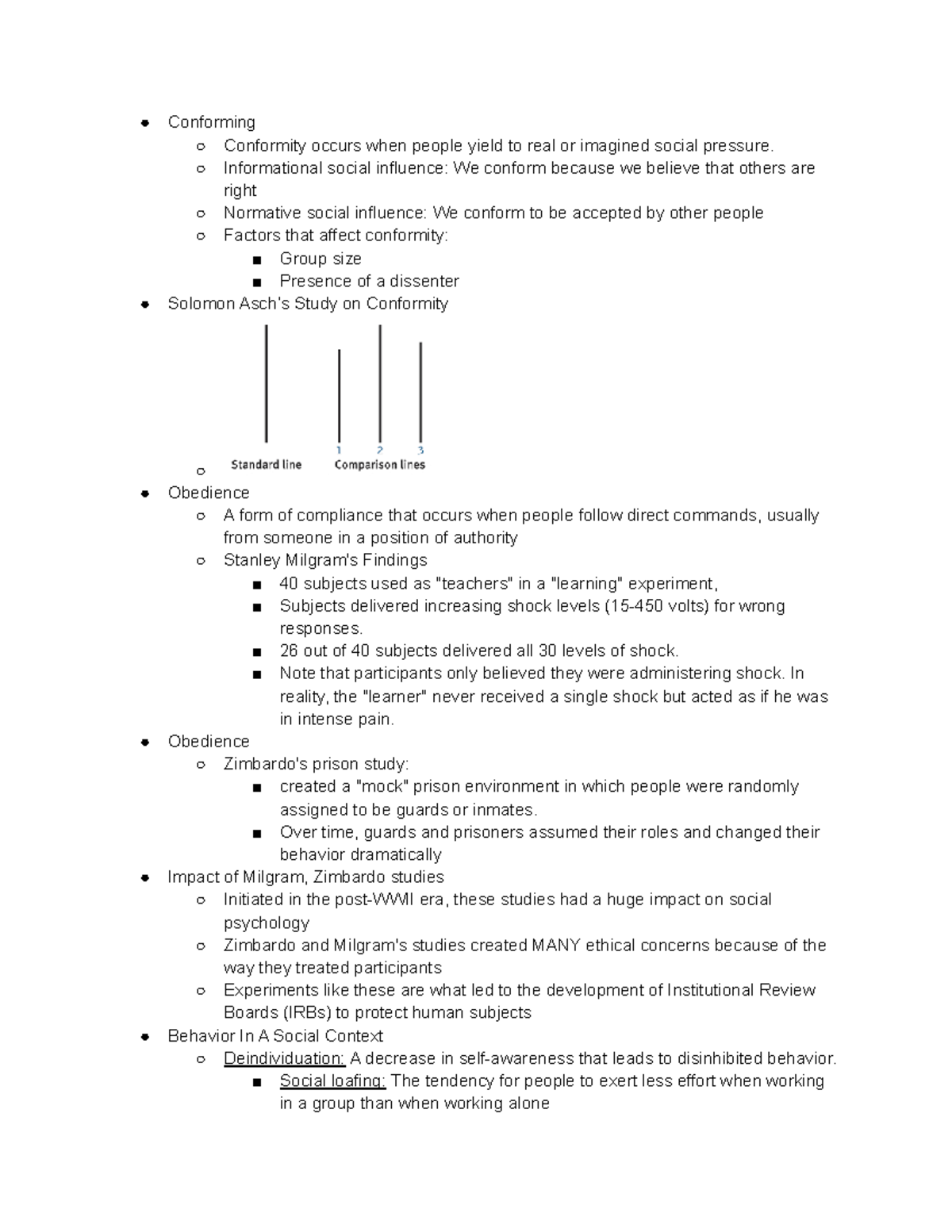 Psych 111 Conformity and Obedience - Conforming Conformity occurs when ...