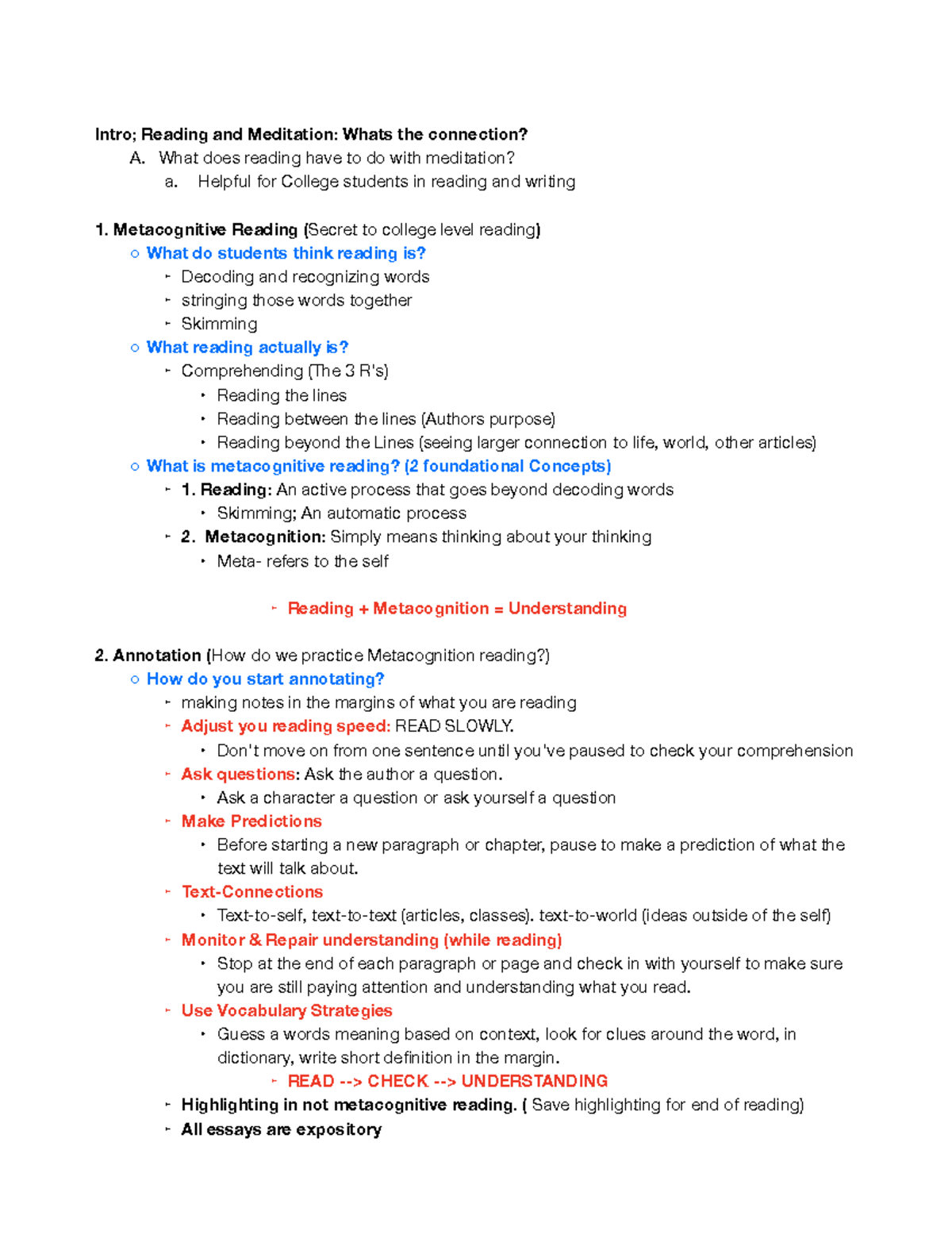 Week 2 (Lecture)”Entering the Conversation” - Intro; Reading and ...