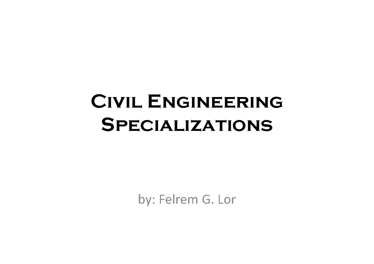 Civil Engineering Specializations-structural-1 - Civil Engineering ...