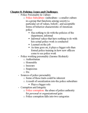 Chapter 6 - notes - Police mission - Chapter 6 The Police mission In ...