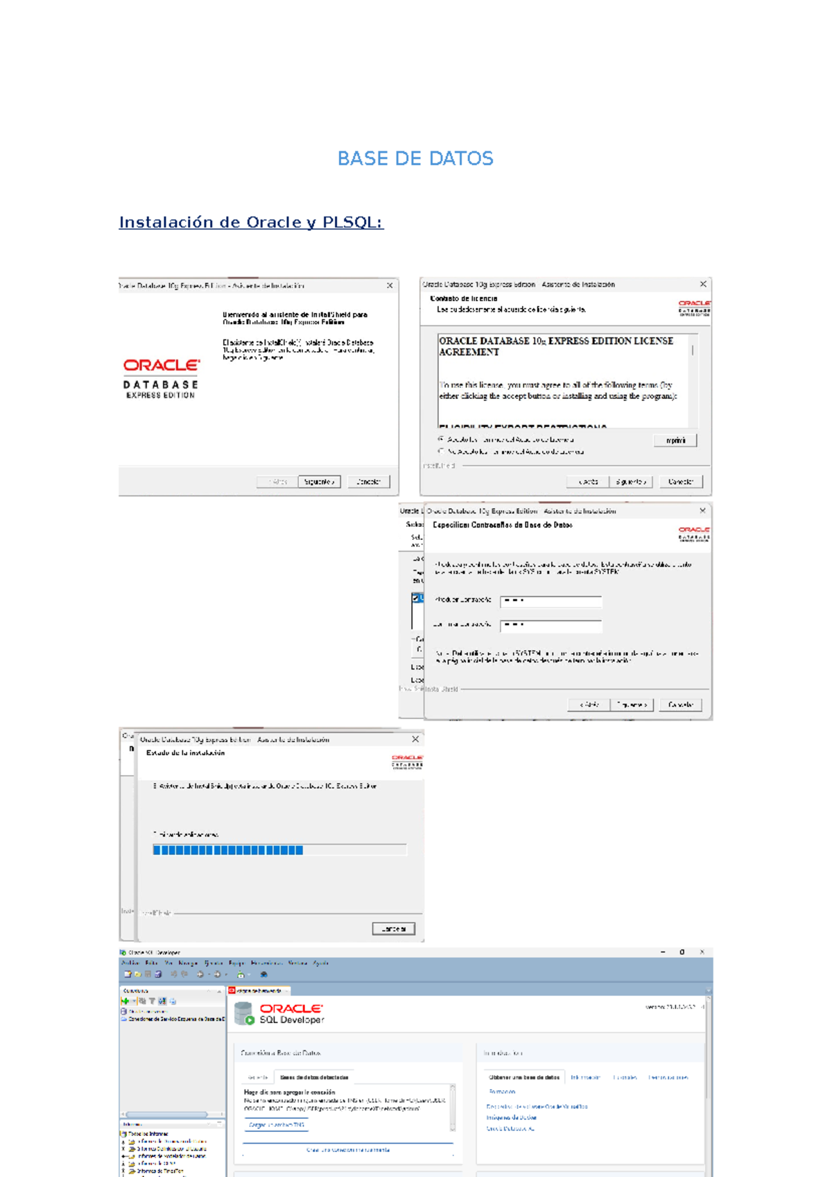 Oracle - Administración De Base De Datos - Studocu