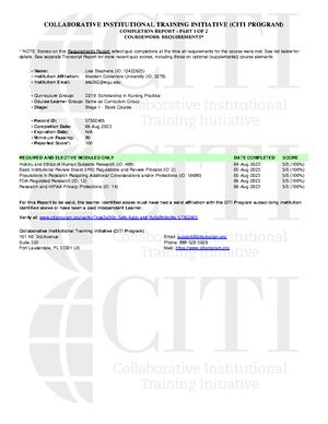 Appendix C Stakeholder A Johns Hopkins Evidence B - C Stakeholder ...