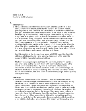 D091 Task3 - passed - TASK 3: ASSESSMENT STRATEGIES Luz Marquez Western Governor University ...