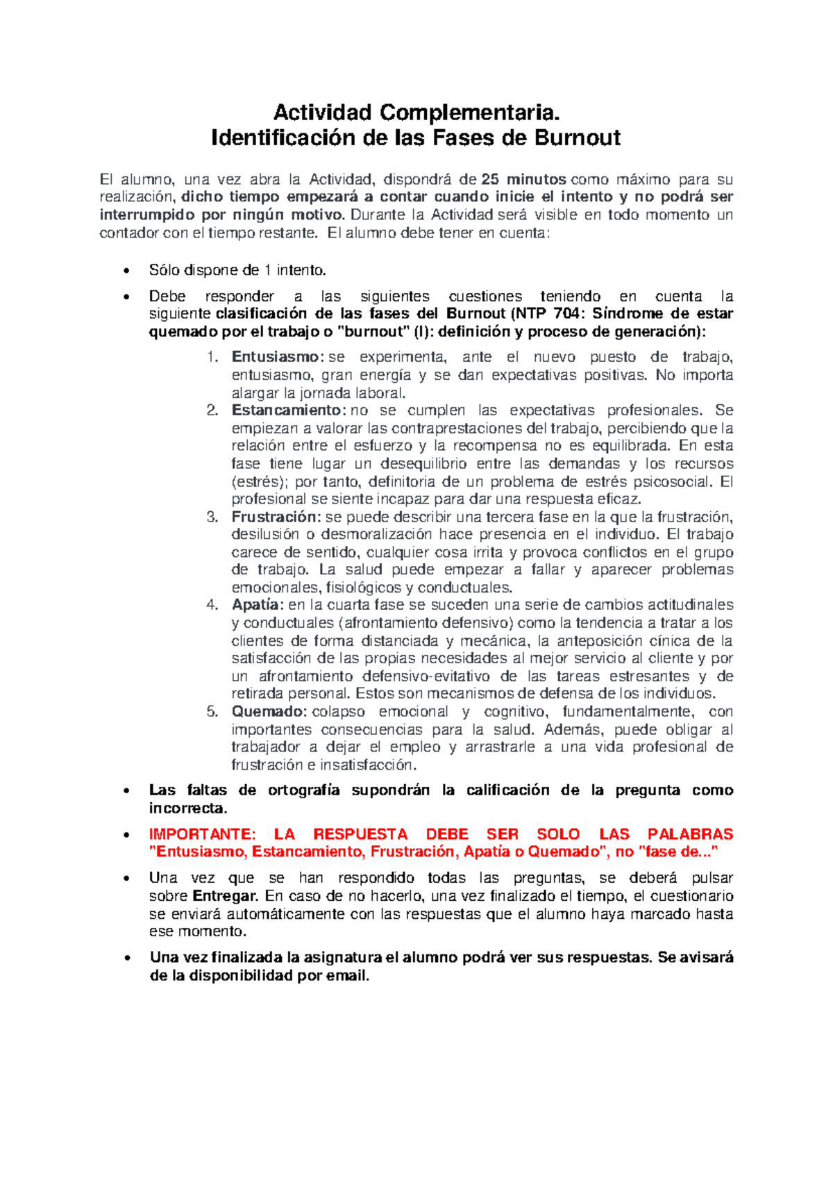 A10 AC (5) nota 1 pto - Actividad complementaria. Identificación de las fases de Burnout ...