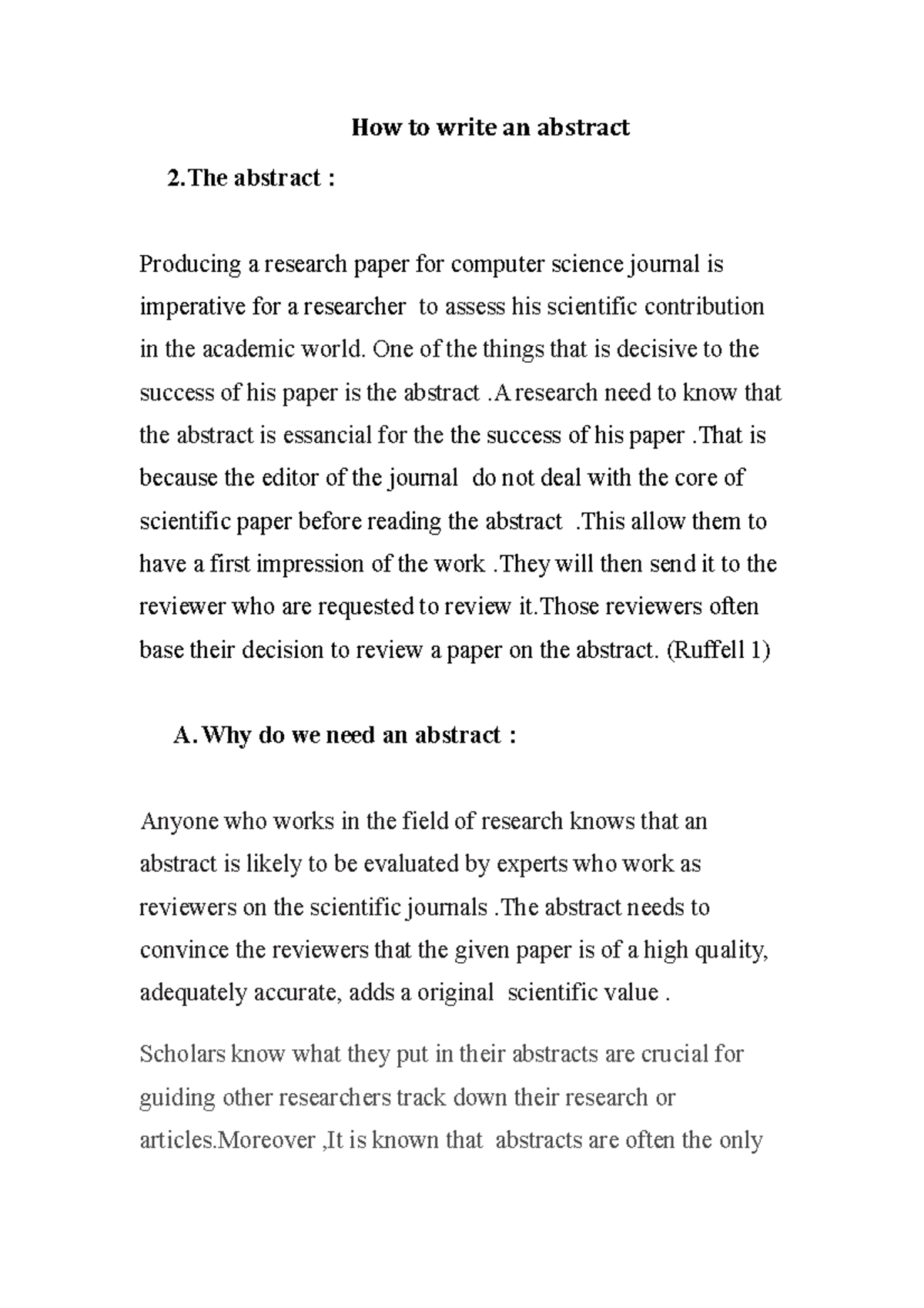 Abstract 2 - How to write an abstract 2 abstract : Producing a research ...