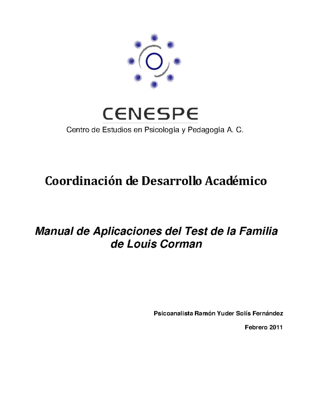 Manual Dibujo de la familia de Louis Corman - Centro de Estudios en ...