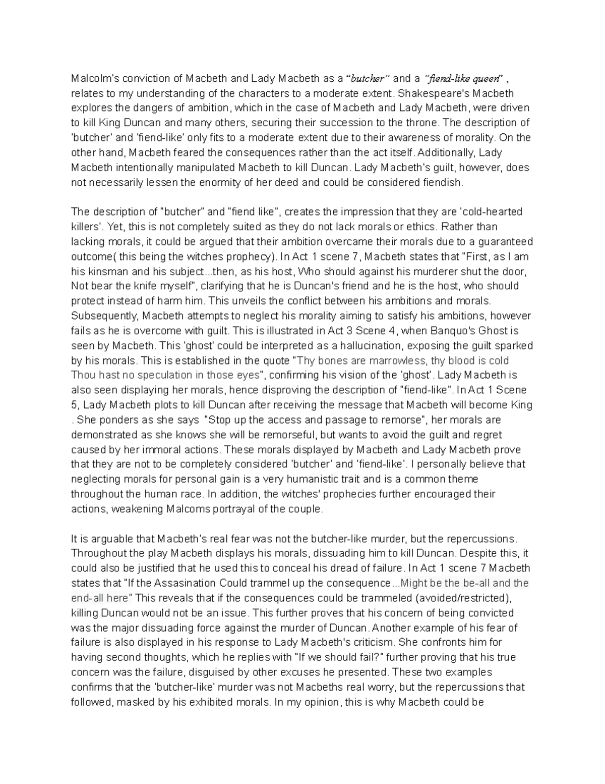 Copy of English Assignment Term 3, Week 6 - Tiffany Ho (Macbeth ...