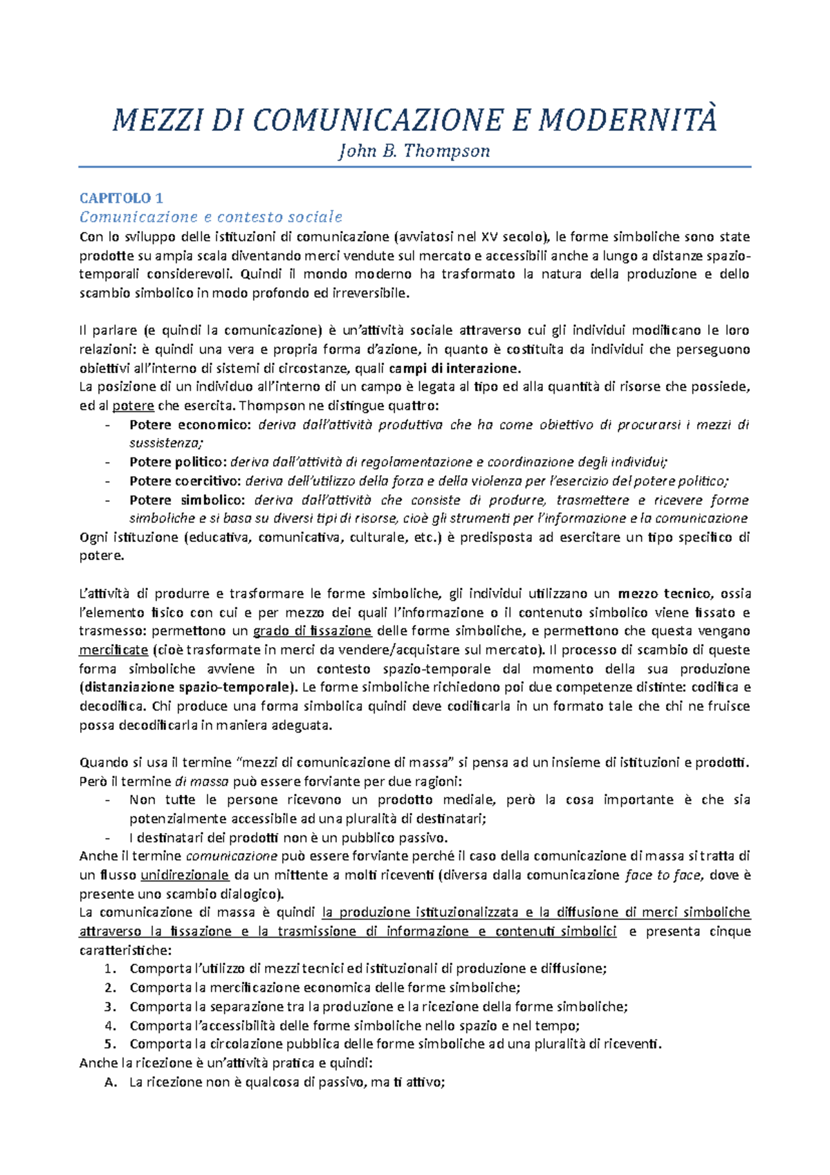 Mezzi DI Comunicazione E Modernita - John B Thompson - John B. Thompson ... Mezzi DI Comunicazione E Modernita - John B Thompson - John B. Thompson ...