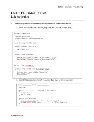 Lab week 12 csc577 - UNIVERSITI TEKNOLOGI MARA SEMESTER : MAC – AUG ...