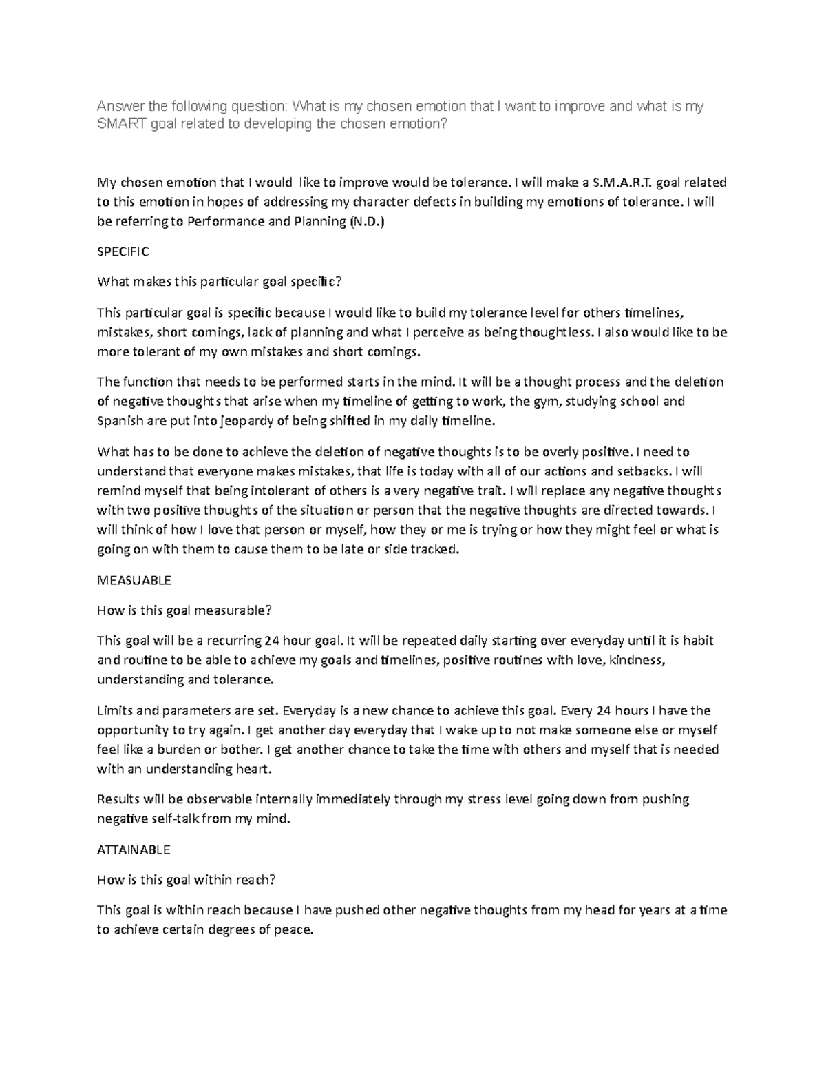 UNIT 7 Discussion - Answer the following question: What is my chosen ...