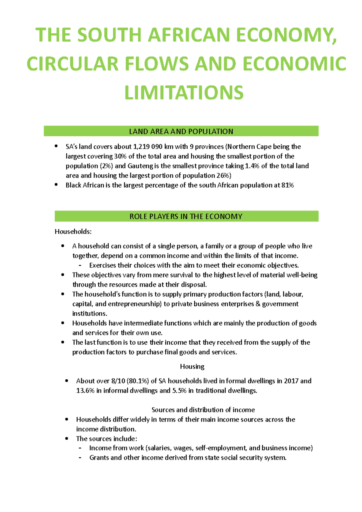 EKN 120 -CH 11 - Chapter 11 notes of economics 120 - EKN 120 - UP - Studocu