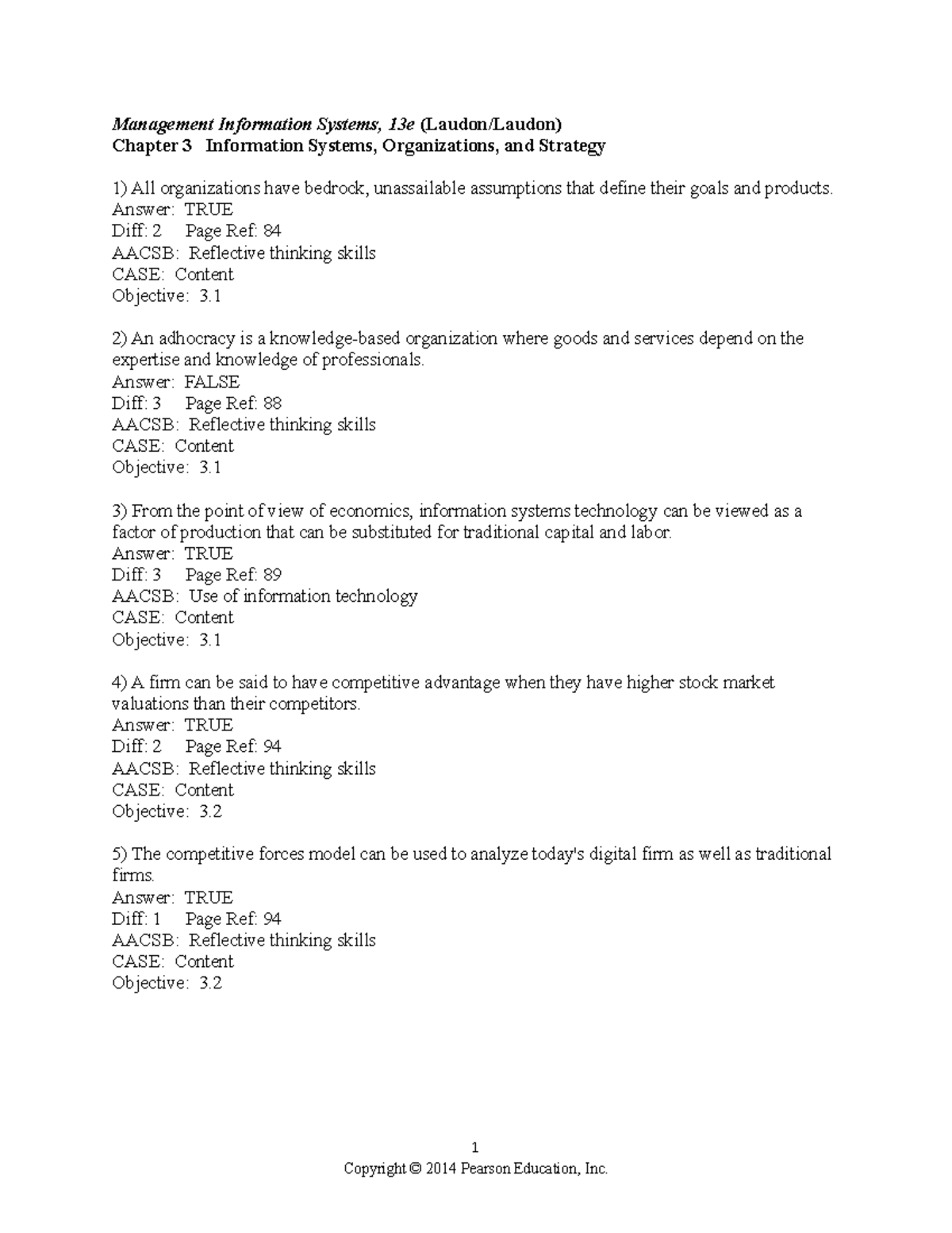 Chapter 3 - management information system Laudon 13th - Management Information Systems, 13e ...