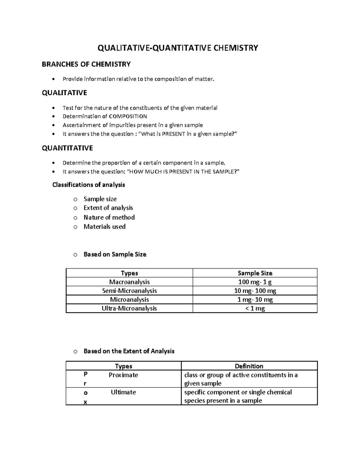 Ana Chem Reviewer (First Exam) - QUALITATIVE-QUANTITATIVE CHEMISTRY ...