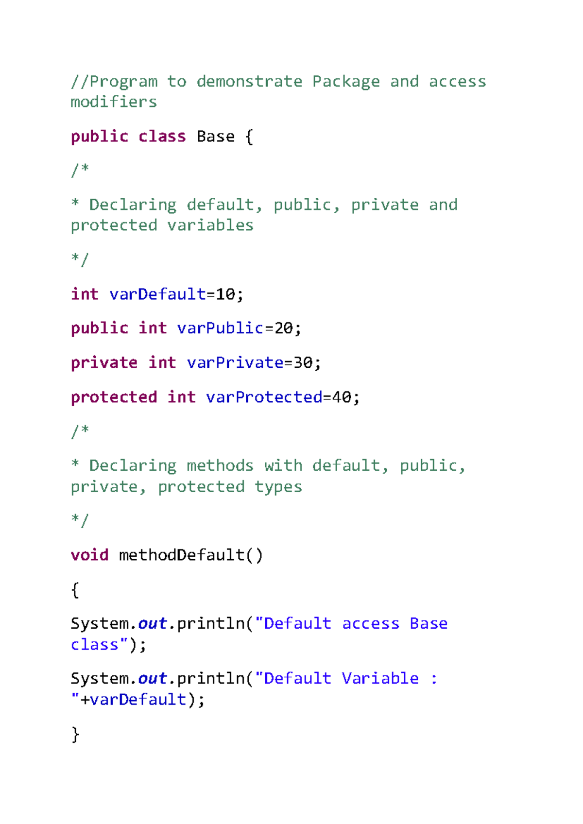 Day4 firstpackage - first package - //Program to demonstrate Package ...