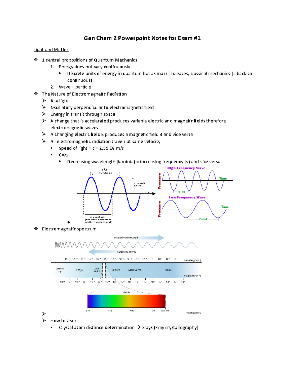 Gen Chem 2 Powerpoint Notes for Exam 1 - Gen Chem 2 Powerpoint Notes ...