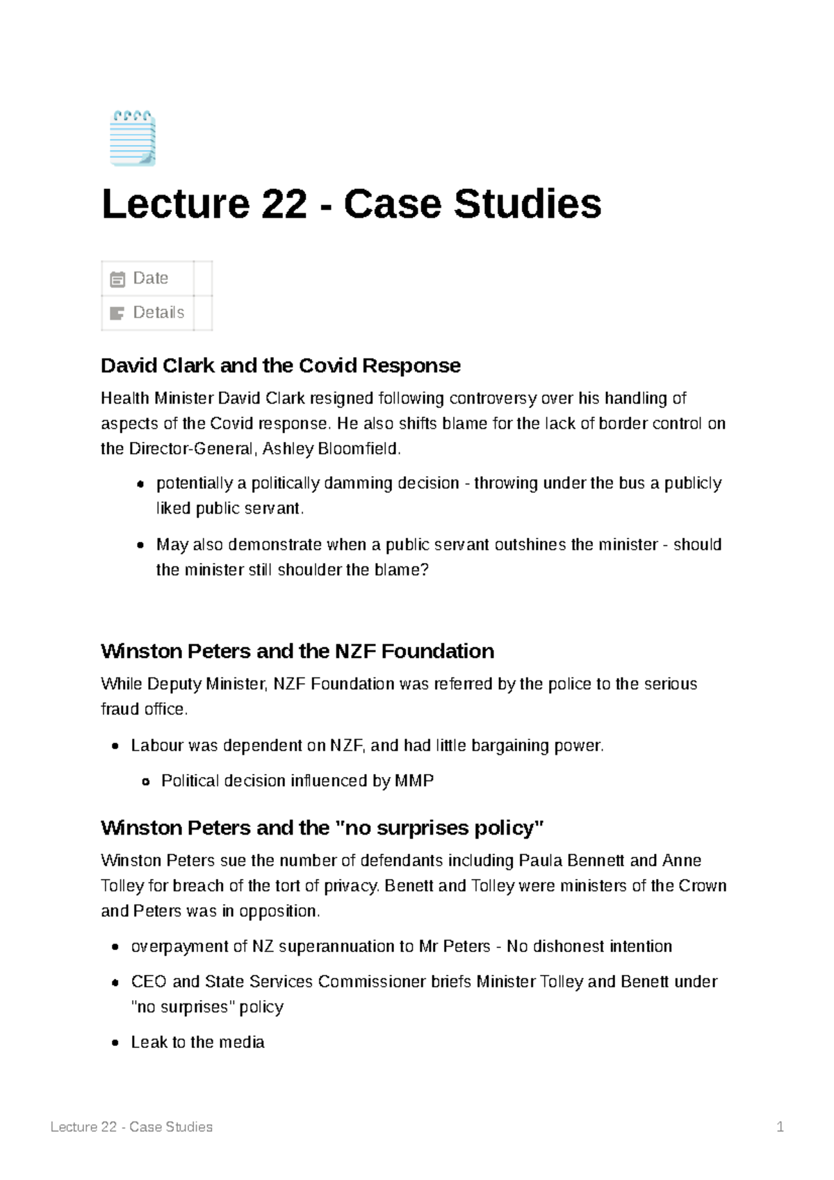 Lecture 22 - Case Studies - Lecture 22 - Case Studies 1 🗒 Lecture 22 ...