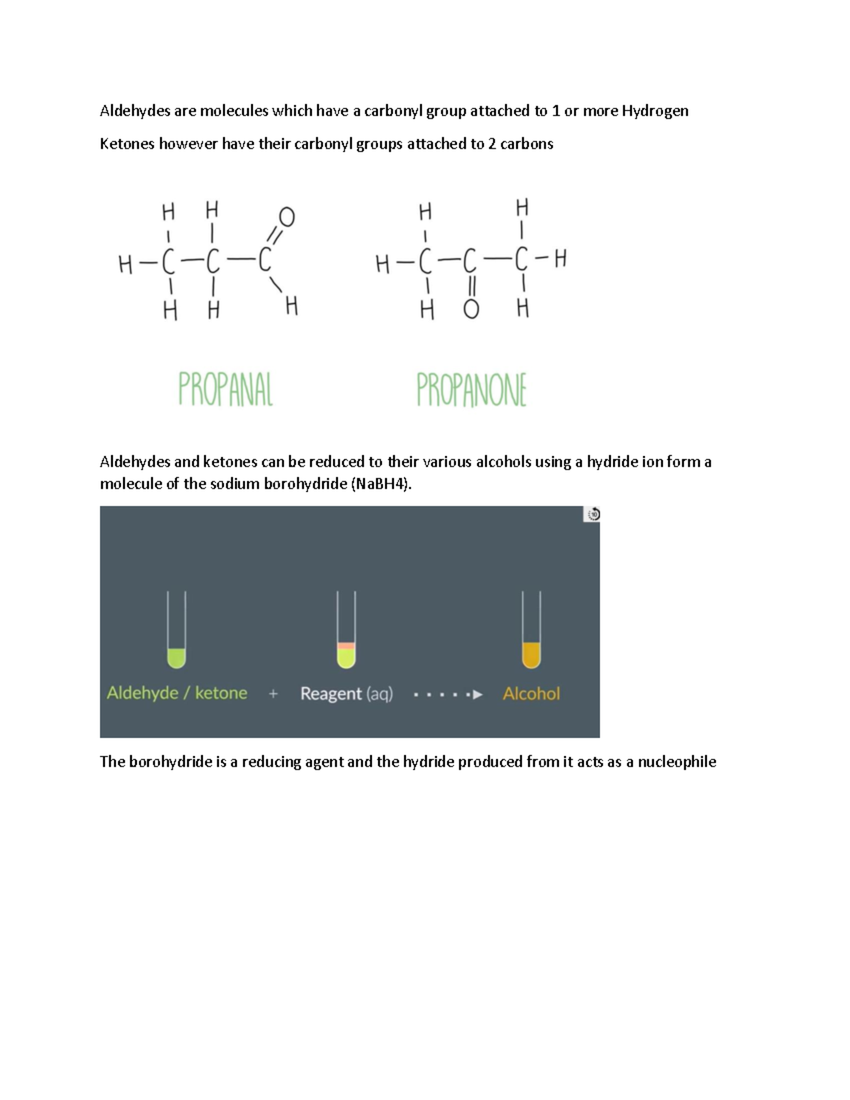 Carbonyl group a level chemistry - Aldehydes are molecules which have a ...