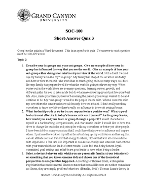 Document 14 - SOC - SOC-100 - GCU - Studocu