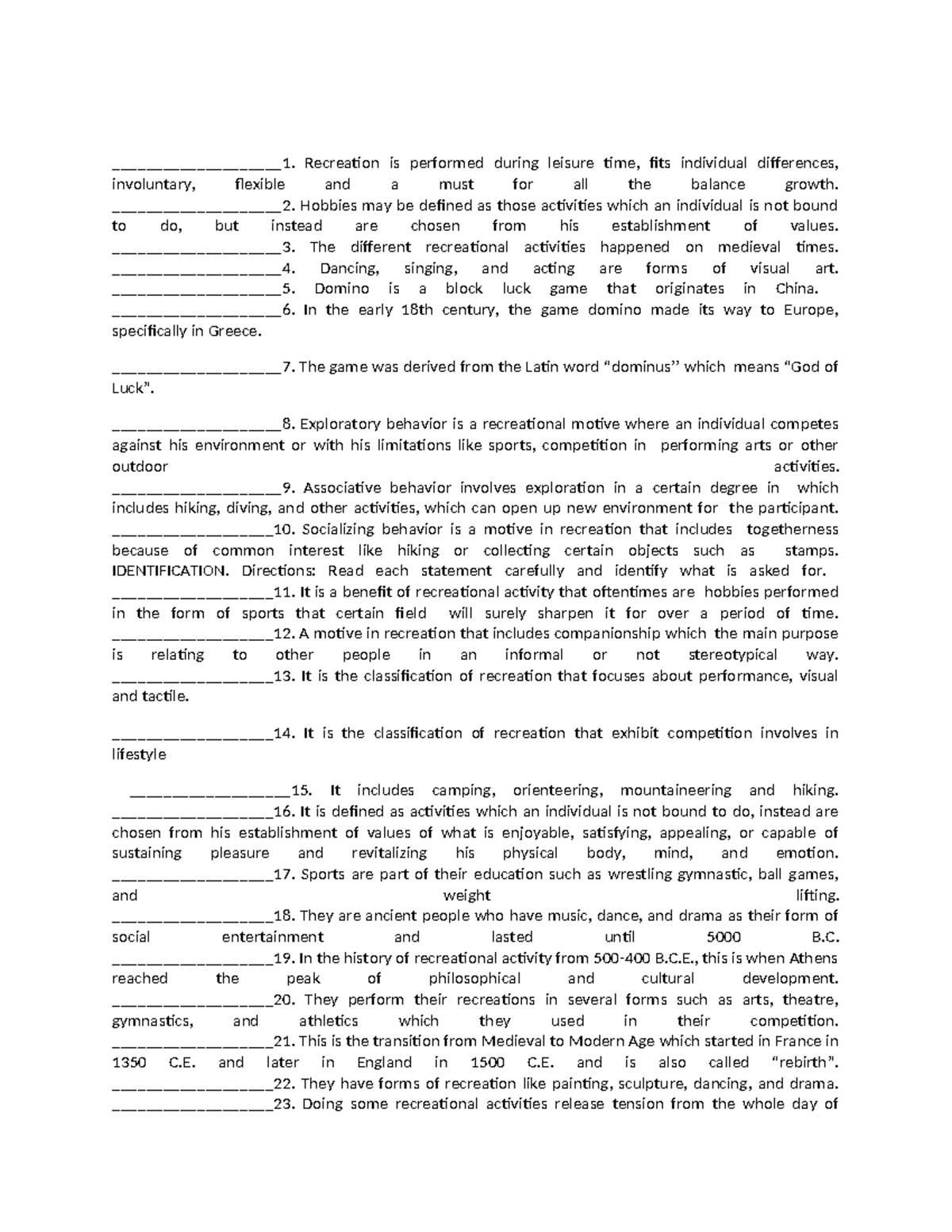1. Recreation i-WPS Office - ____________________1. Recreation is ...