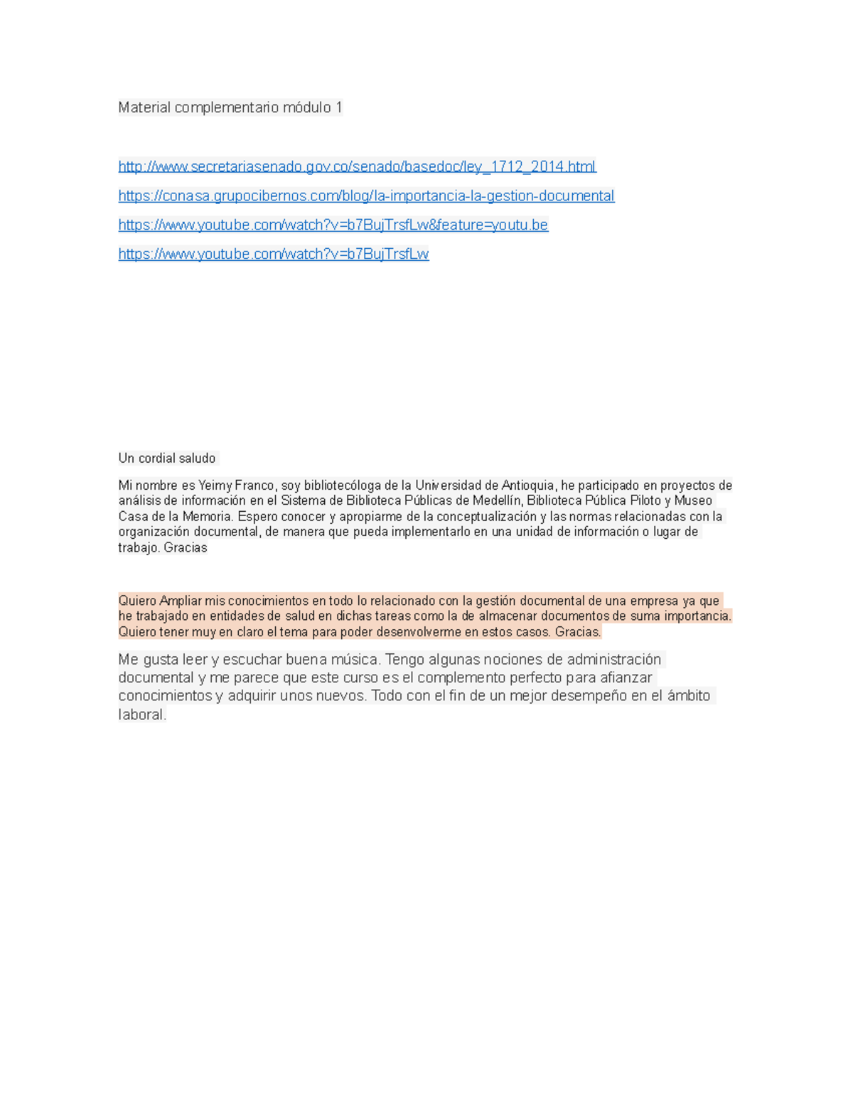 Material complementario módulo 1 - Material complementario módulo 1 - Studocu