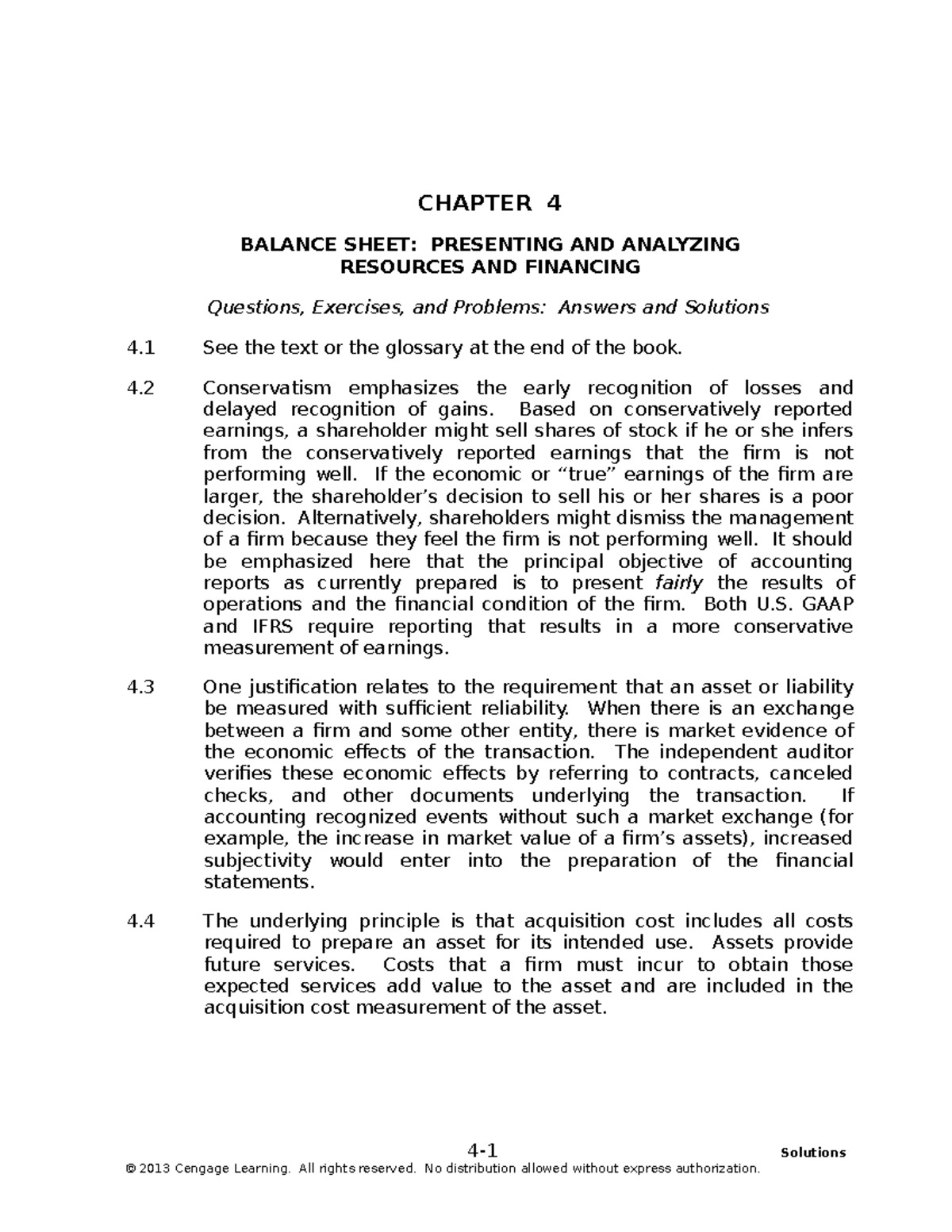 Solution Manual Chaper 4 FINANCIAL ACCOUNTING: AN INTRODUCTION TO ...