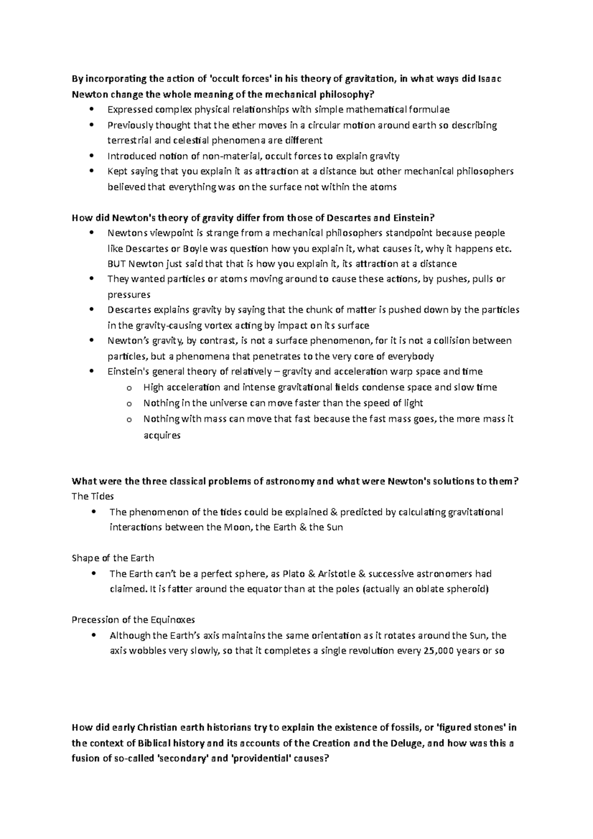 STS WK 9 Questions - By incorporating the action of 'occult forces' in ...