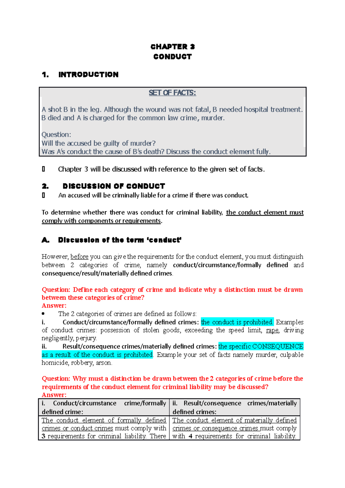 Chapter 3 complete class slides - CHAPTER 3 CONDUCT 1. INTRODUCTION SET ...
