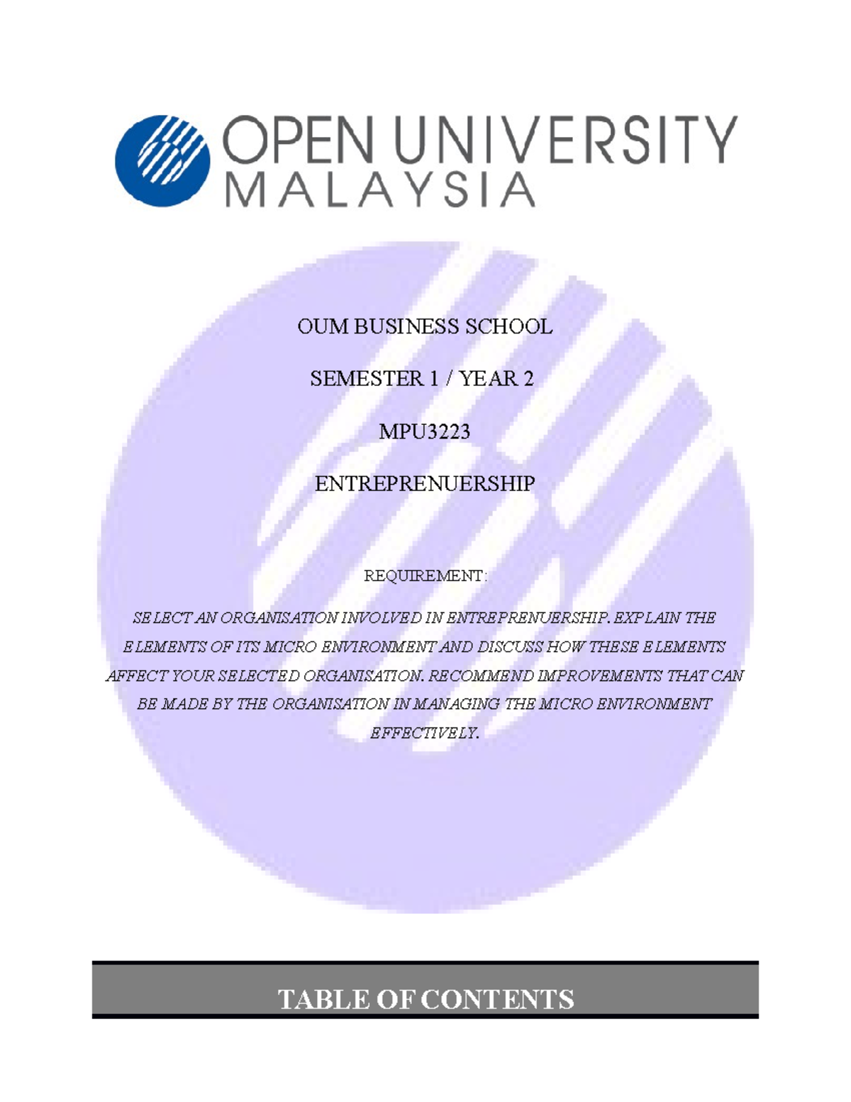 example of-assignment-mpu3223 pdf - OUM BUSINESS SCHOOL SEMESTER 1 ...