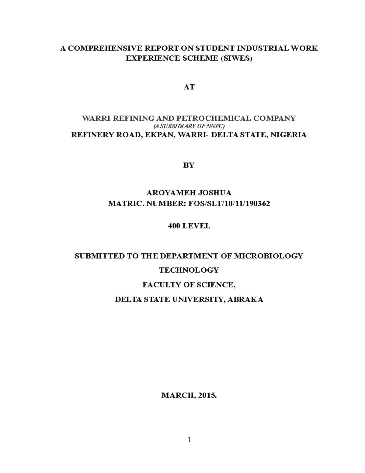 A Comprehensive Report ON Student Indust - A COMPREHENSIVE REPORT ON ...