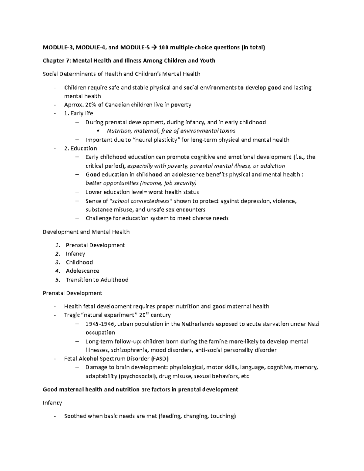 Module - lecture note - MODULE-3, MODULE-4, and MODULE-5 → 100 multiple ...